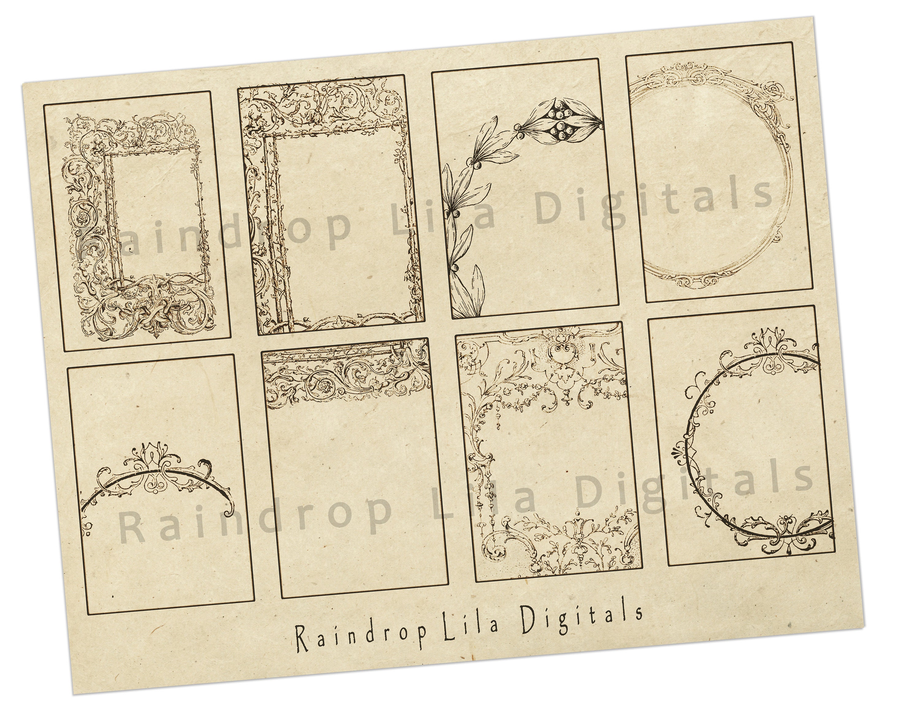 Medieval Printable Parchment Tags and Journaling Cards - PARCHMENT ...