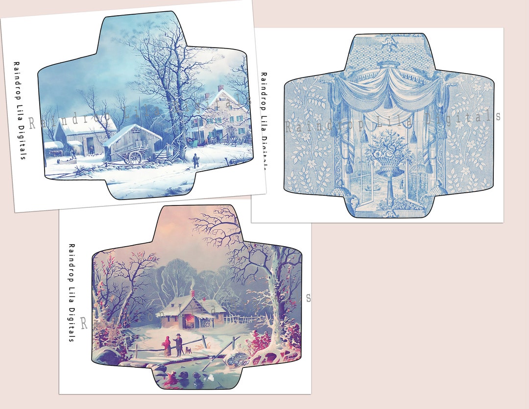 Coin Envelopes Printable, Pastel Christmas -INSTANT DOWNLOAD- Winter ...