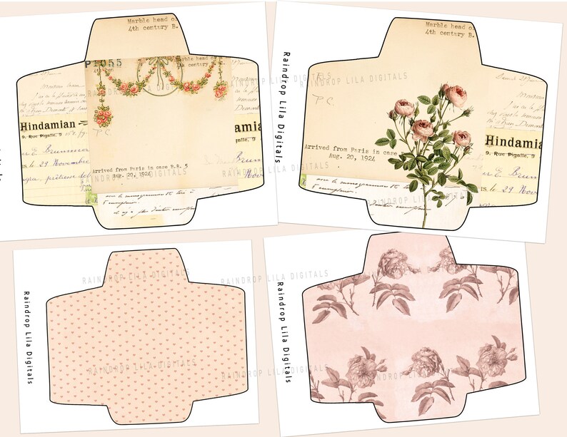 PEACHY PINK 12 Coin Envelopes - Digital Printable - Etsy