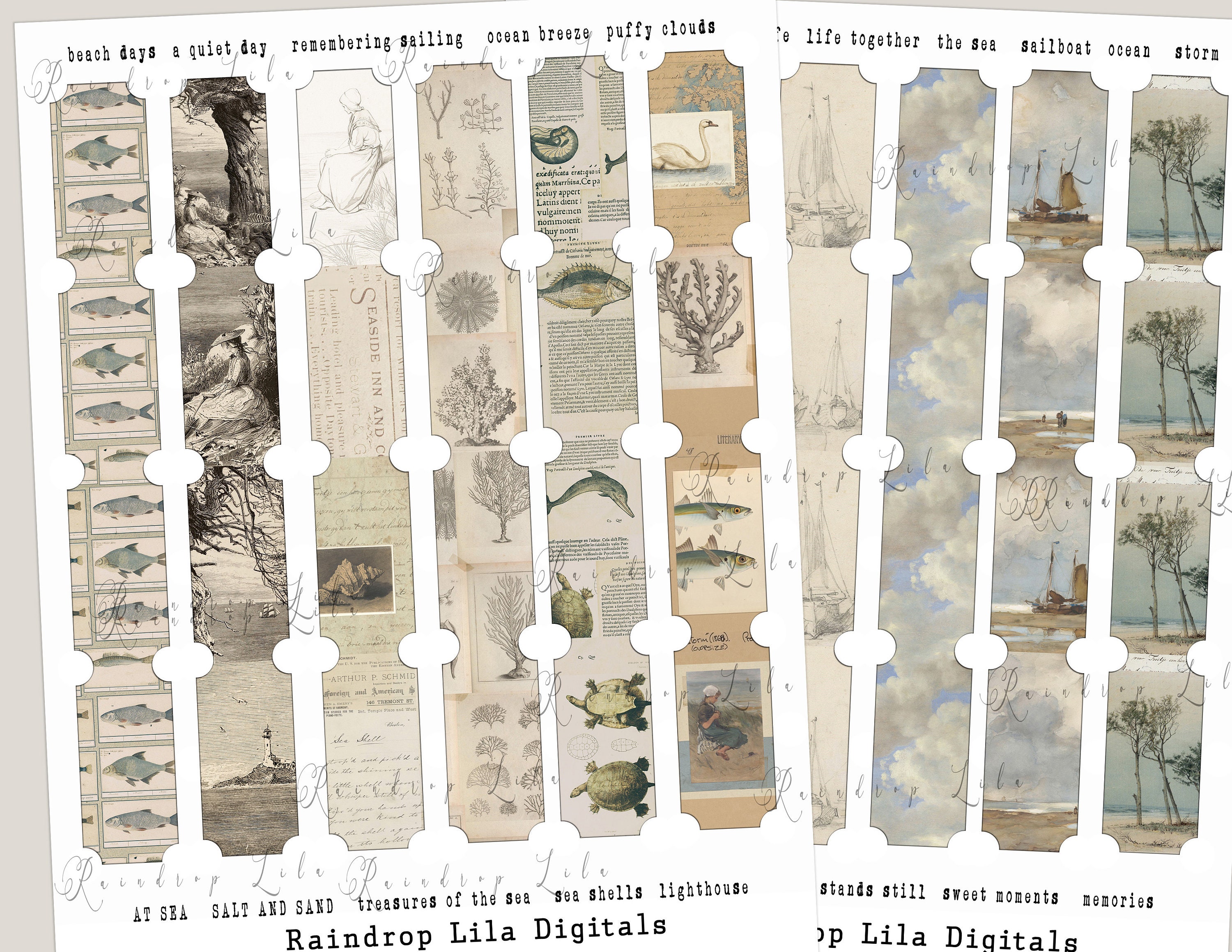Seaside Nautical Ephemera 33 Pc Printable INSTANT DOWNLOAD - Etsy