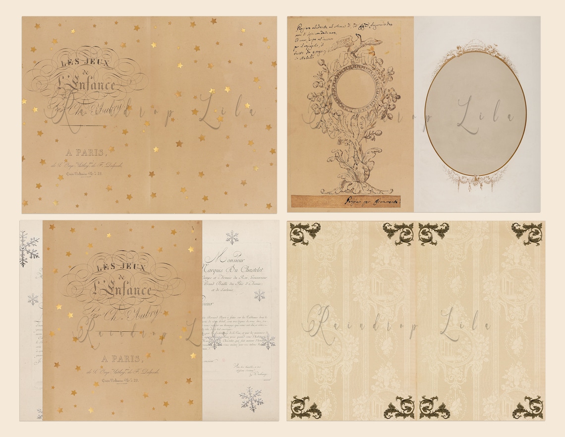 Starlight Standard Journal Background Printable - Vintage Journal ...