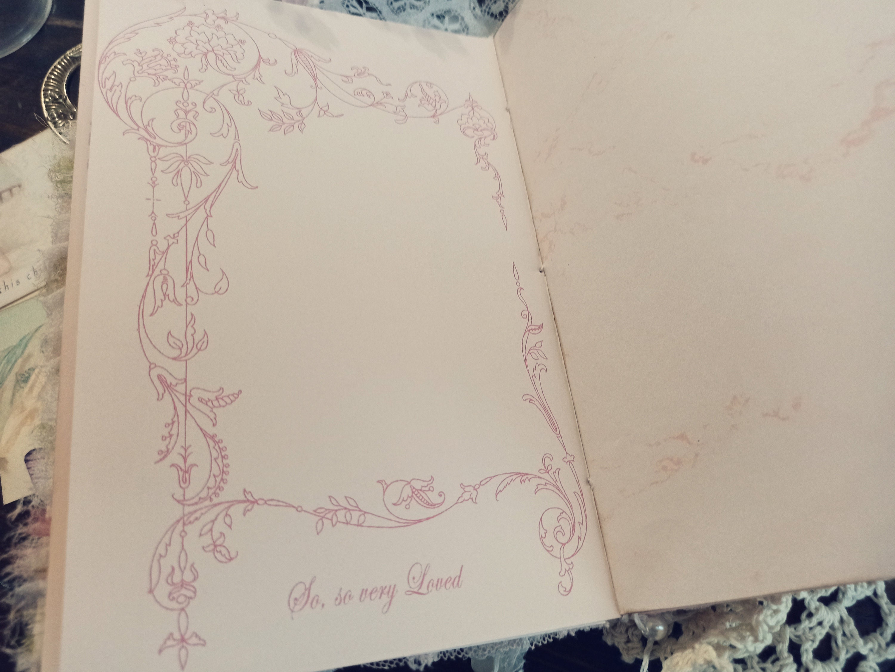 PEACHY PINK PAPER Layouts With Frames Digital Printable - Etsy