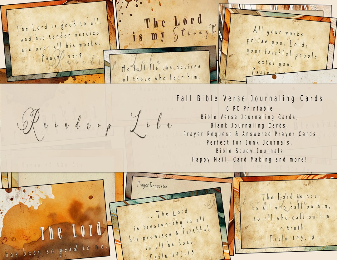 Bible Verse Journaling Cards - Earth Tones Journaling Cards - Ephemera ...
