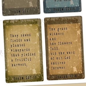 Rust Vintage Bible Verse Cabinet Cards - AUTUMN FALL Printable Paper ...