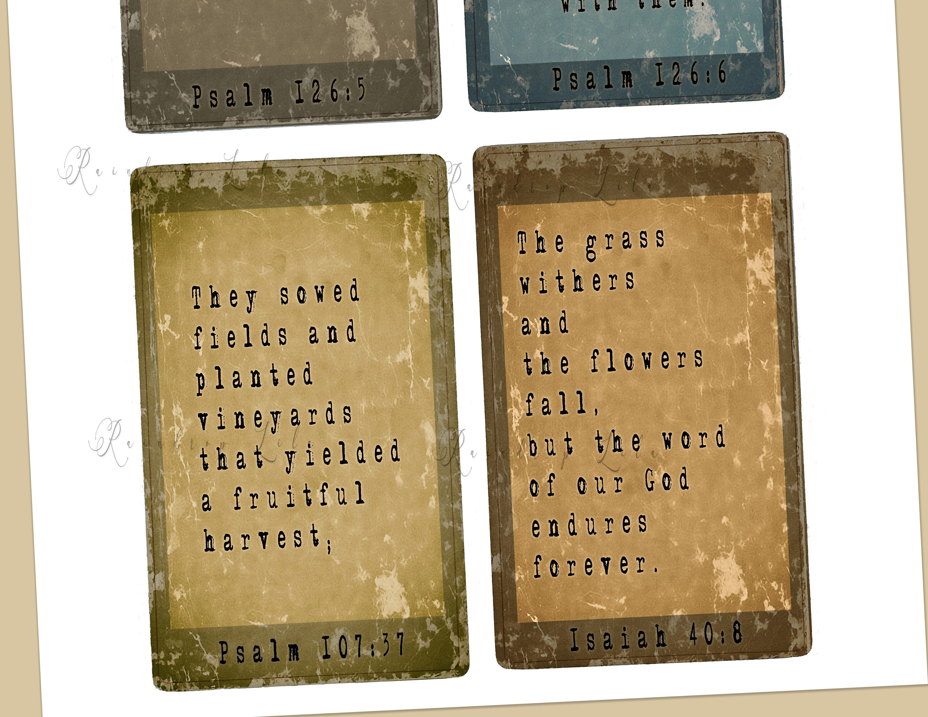 Rust Vintage Bible Verse Cabinet Cards AUTUMN FALL Printable - Etsy