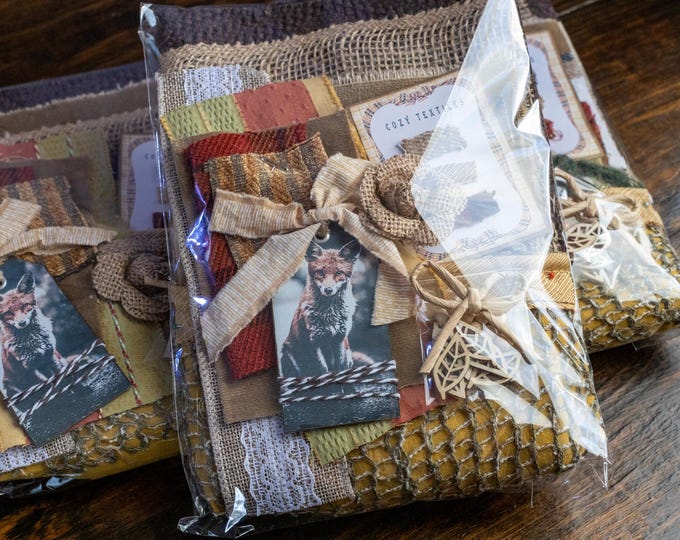 Cozy Textile Kit, Limited Ed, Junk Journal Maker Kit, Textile Kit ...