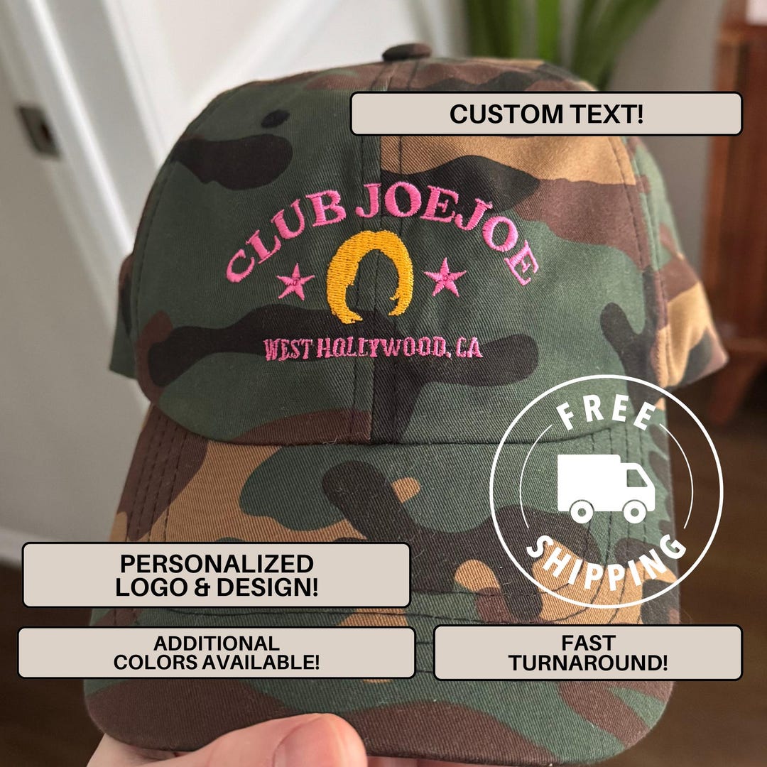 Personalized Embroidered Camo Hat, Custom Logo, Custom Text, Camo, Dad ...