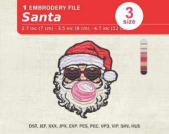 Santa Claus- Digital Embroidery Machine Design - 2.7x3.5, 4x4, 5x6, 7x8 ...