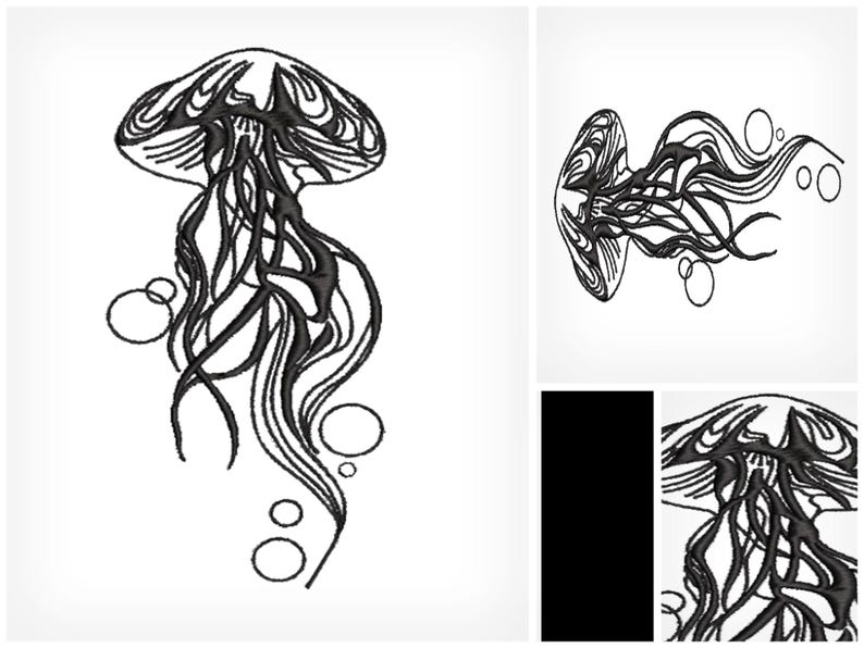 Jellyfish – Digital Embroidery File | Instant Download - Etsy