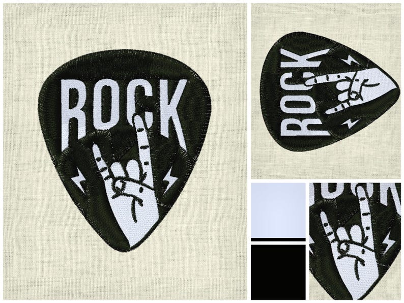 Rock Digital Embroidery Design File - Etsy