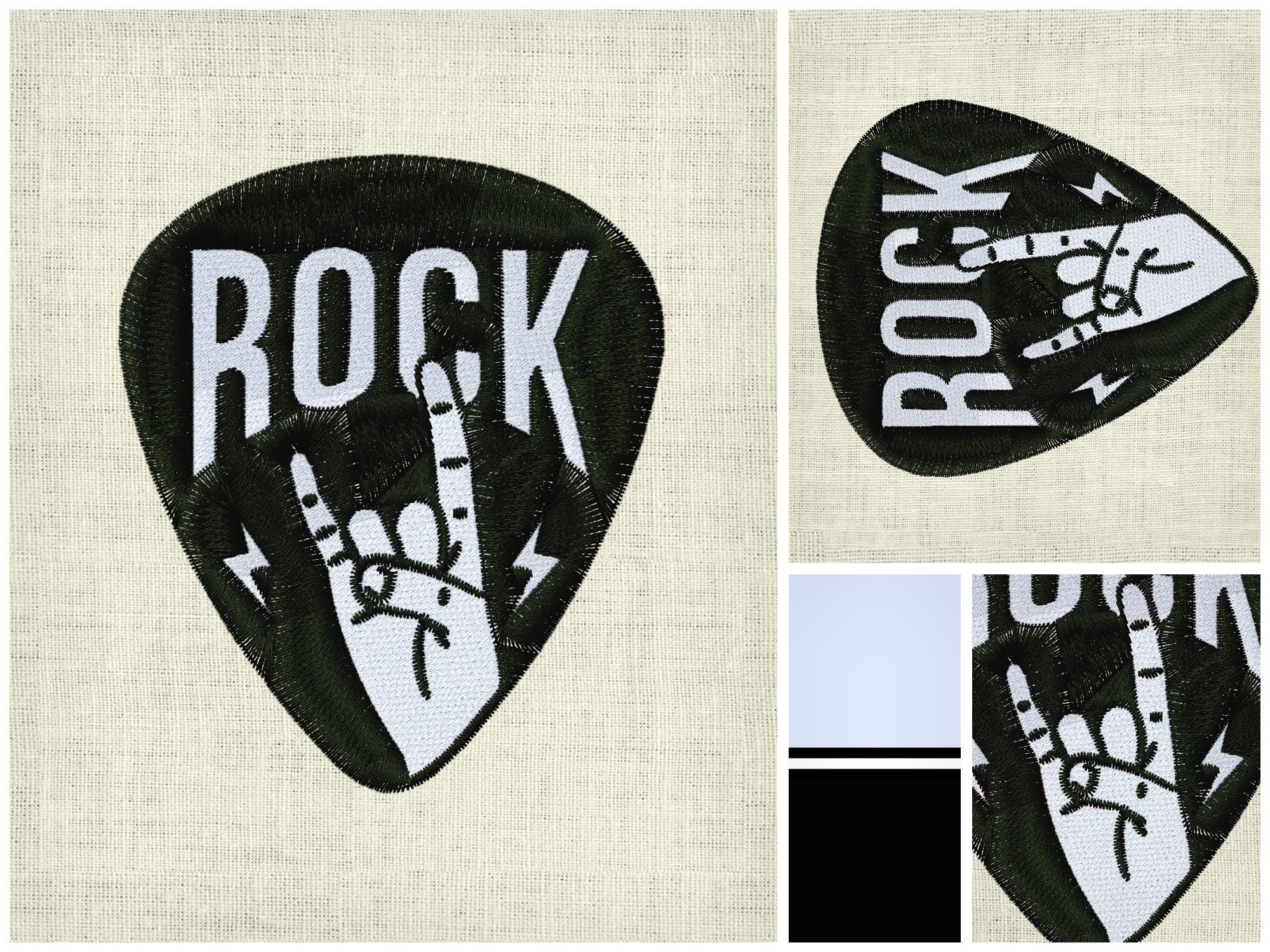Rock Digital Embroidery Design File - Etsy