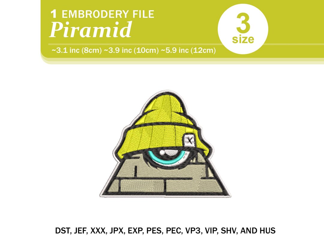 Pyramid Digital Embroidery Design File - Etsy