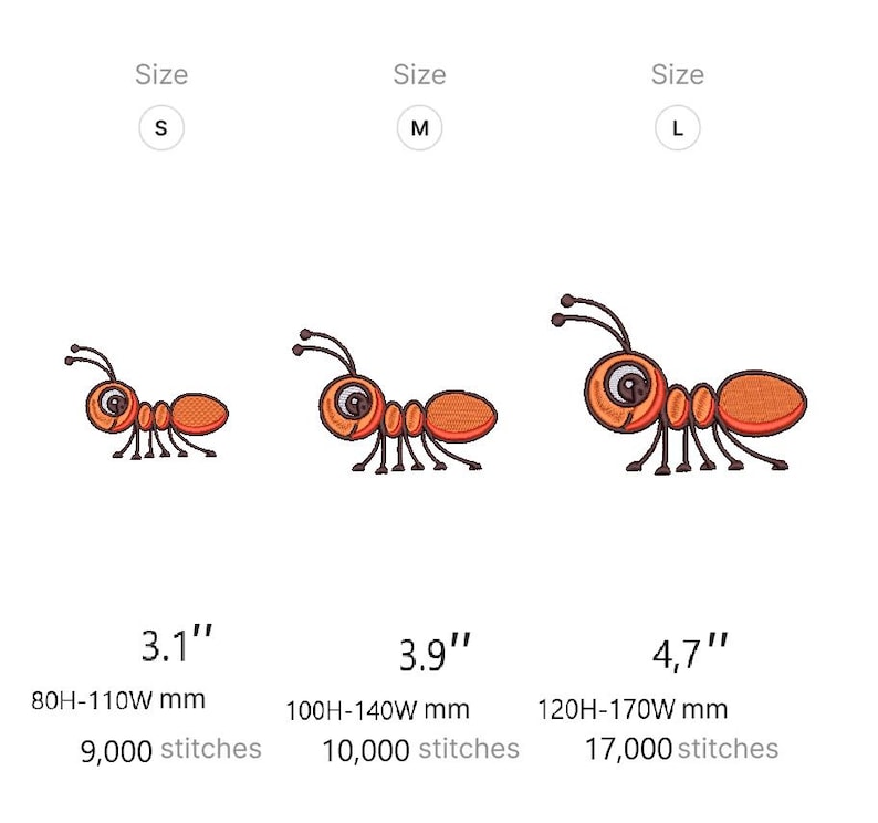 Ant Digital Embroidery Design File - Etsy
