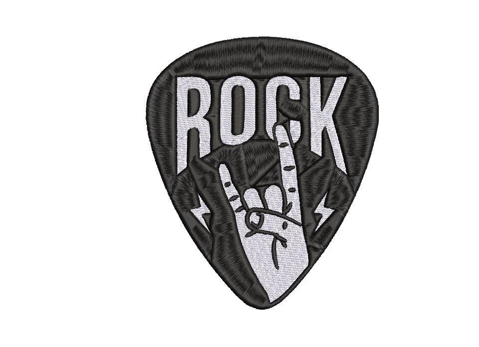 Rock Digital Embroidery Design File - Etsy