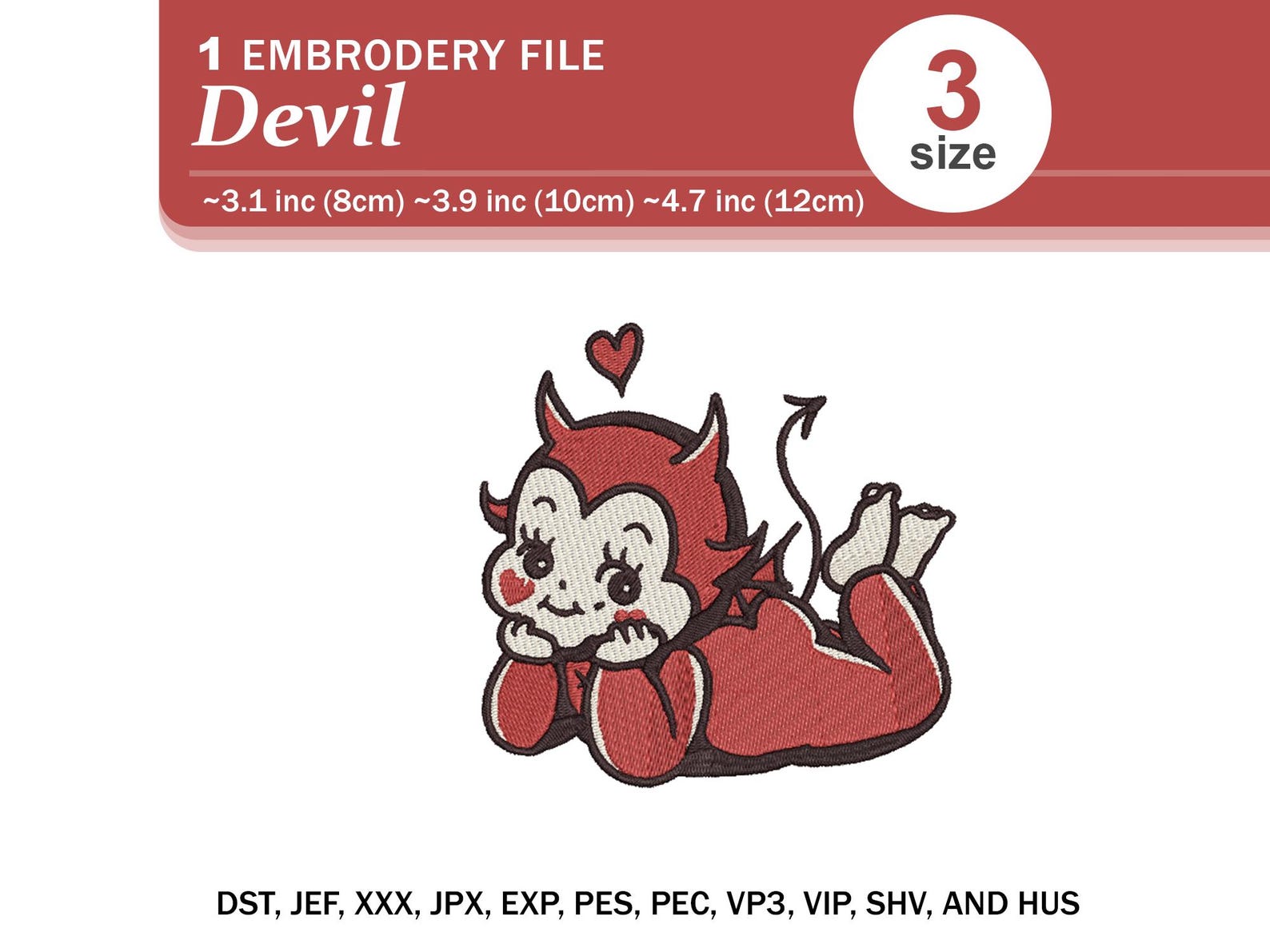 Devil Digital Embroidery Design File - Etsy