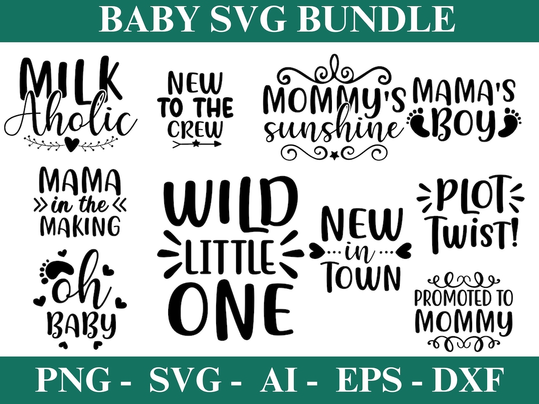 Cute Baby SVG Bundle, Baby Shower SVG, Newborn SVG Bundle, Baby Quote ...