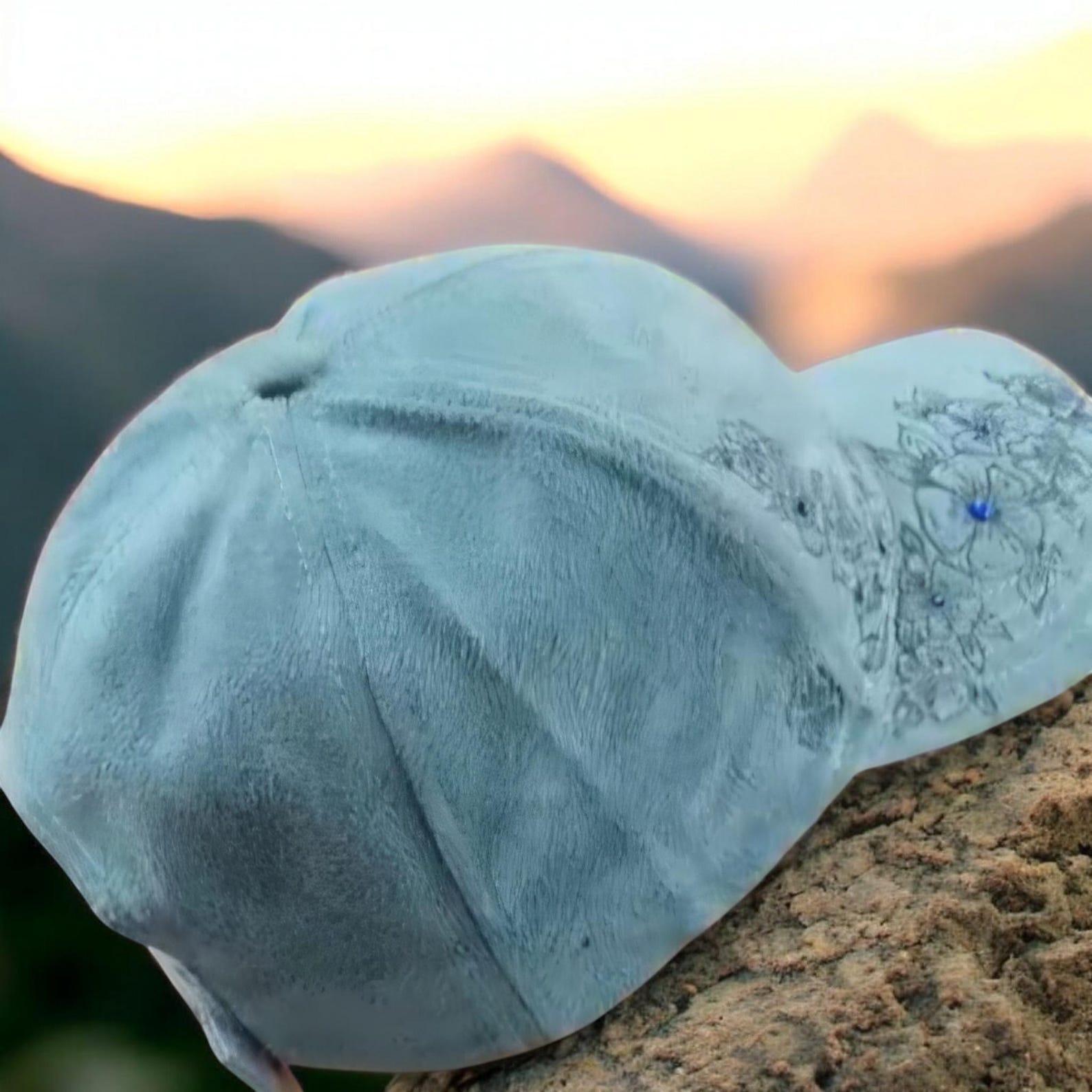 BABY BLUE is a Beautifully Hand Burned Baseball Cap That is 100% ...