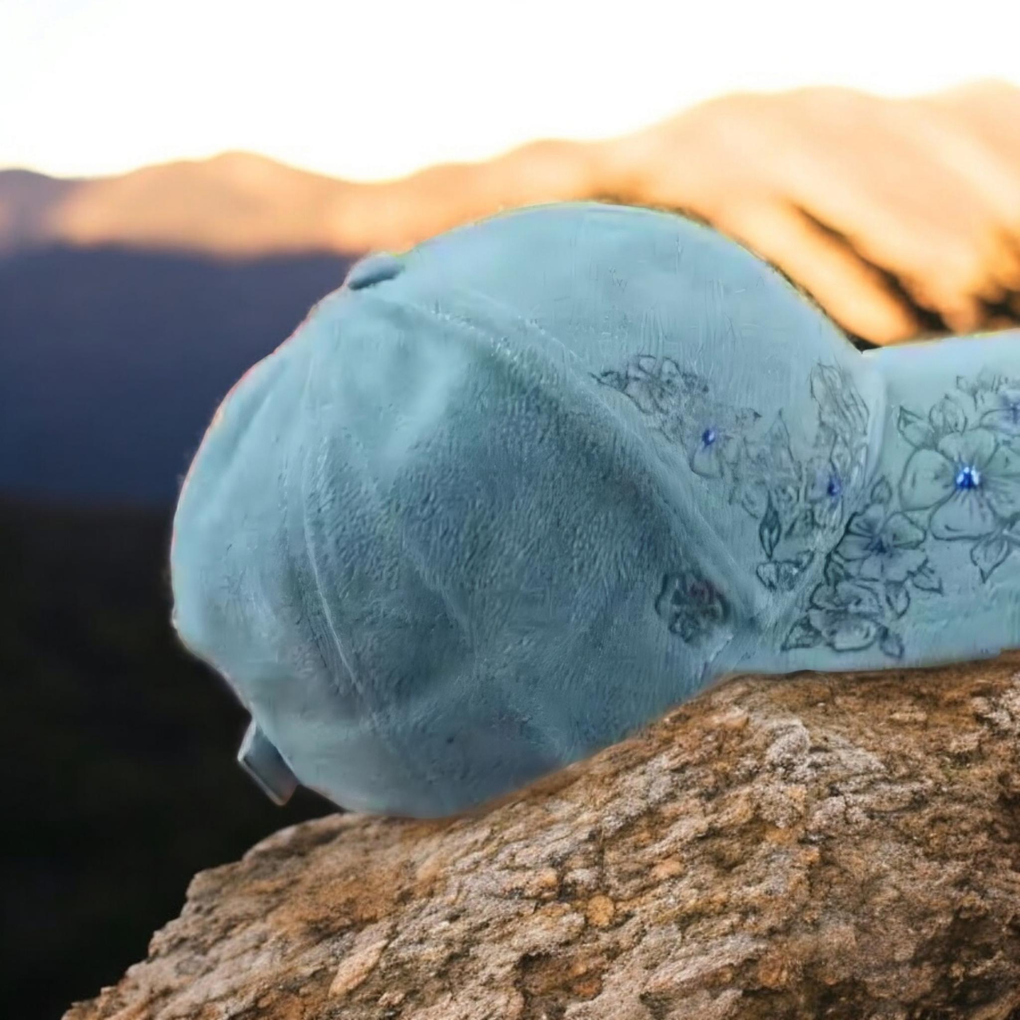BABY BLUE is a Beautifully Hand Burned Baseball Cap That is 100% ...