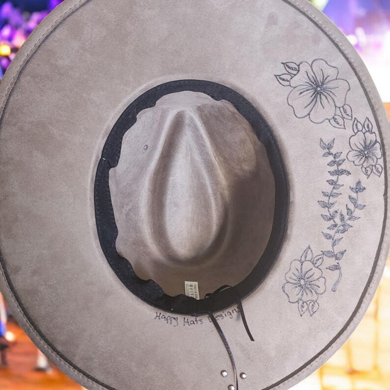 THE CAROLINA is a Fun Summer Festival Hat. She is Vegan Suede Wide Brim ...