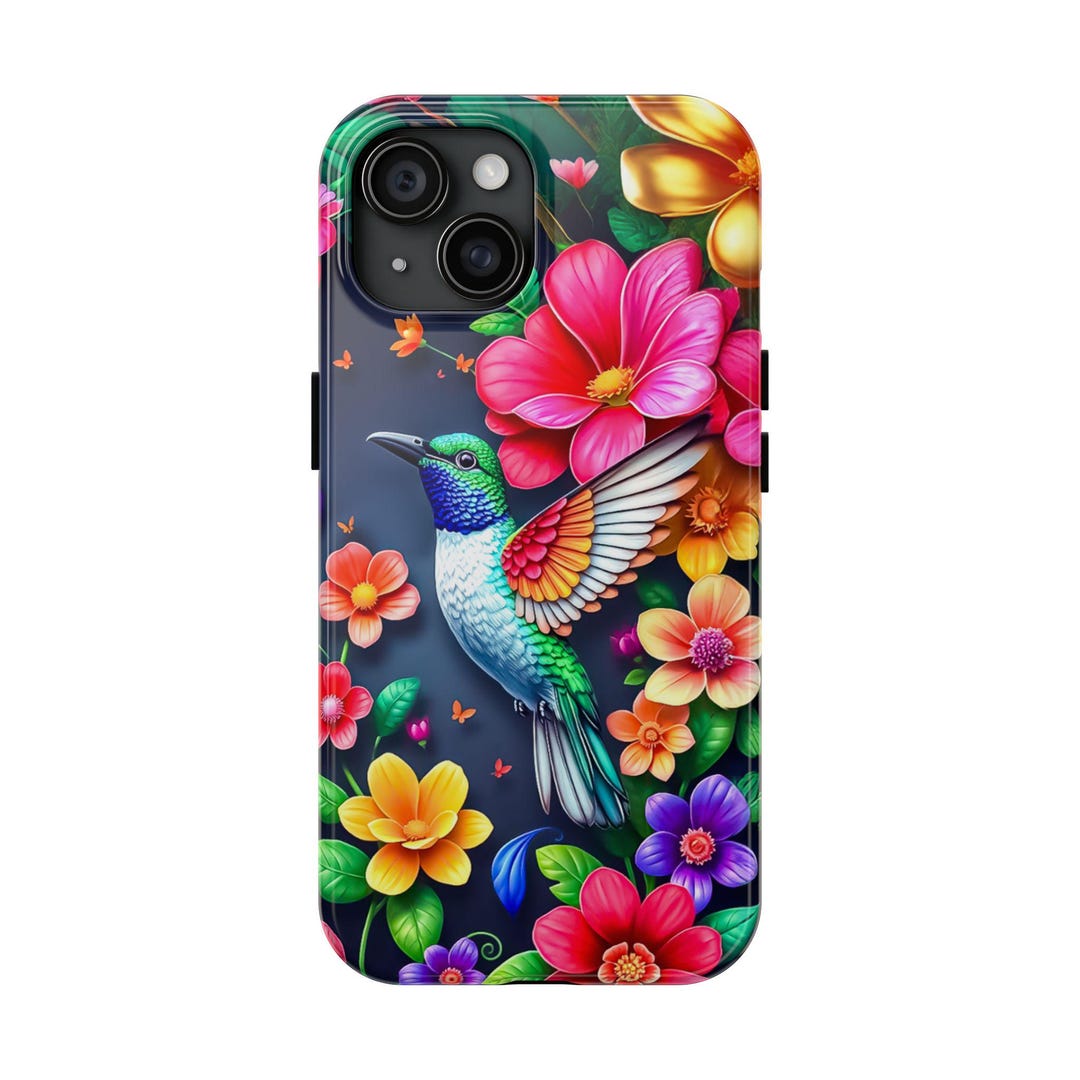 Bird Floral Art Tough Phone Case. - Etsy