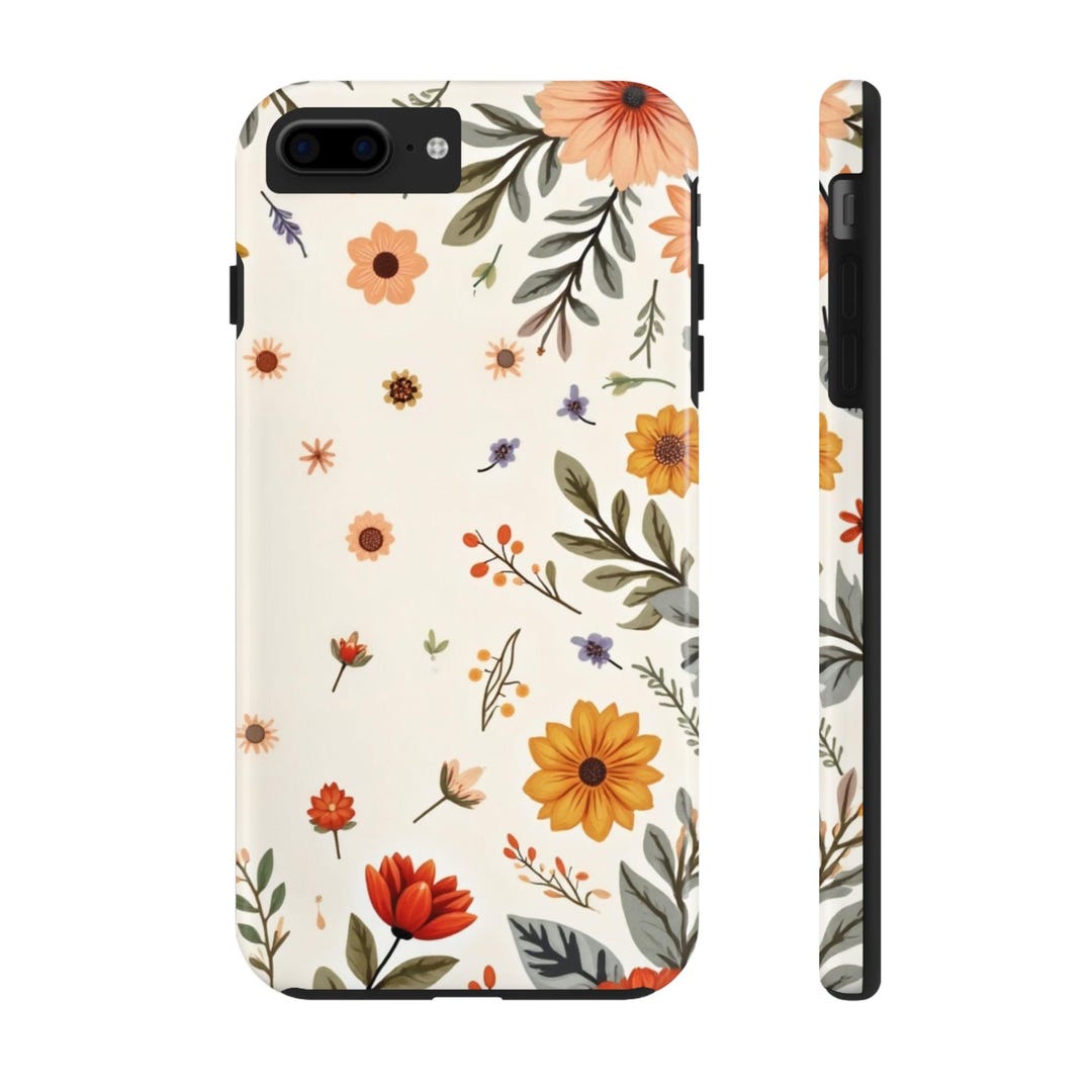 Tough Phone Case With Floral Design | Durable Cover for Everyday Use - Etsy