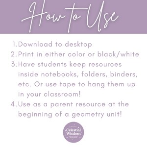 Angle Vocabulary Posters, Boho, Anchor Chart, Handout, Printable ...