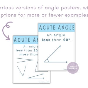 Printable Angle Vocabulary Posters, Math, Pastel, Math Class ...