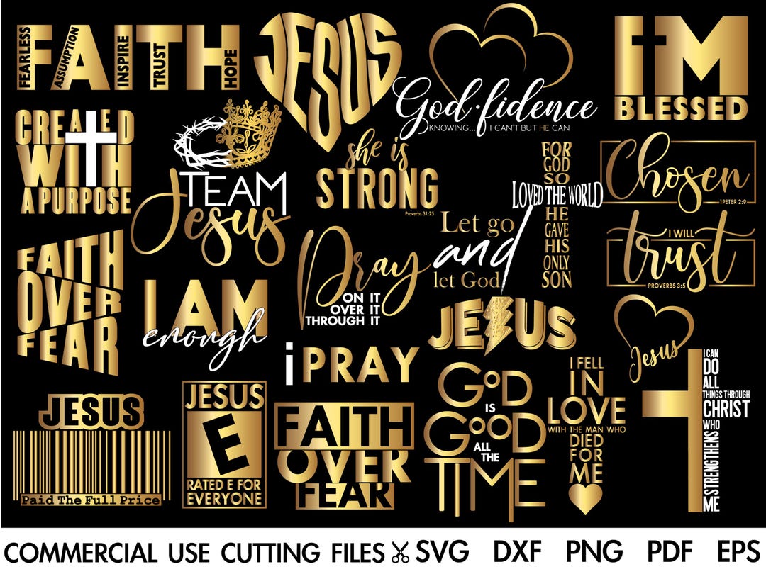 30 Christian Quotes SVG Bundle, Jesus Bundle, Bible Verse Svg ...
