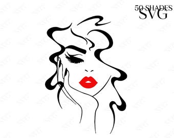 Woman SVG, Pretty Face Svg, Beautiful Face Svg, Beauty Svg, Girl Face ...