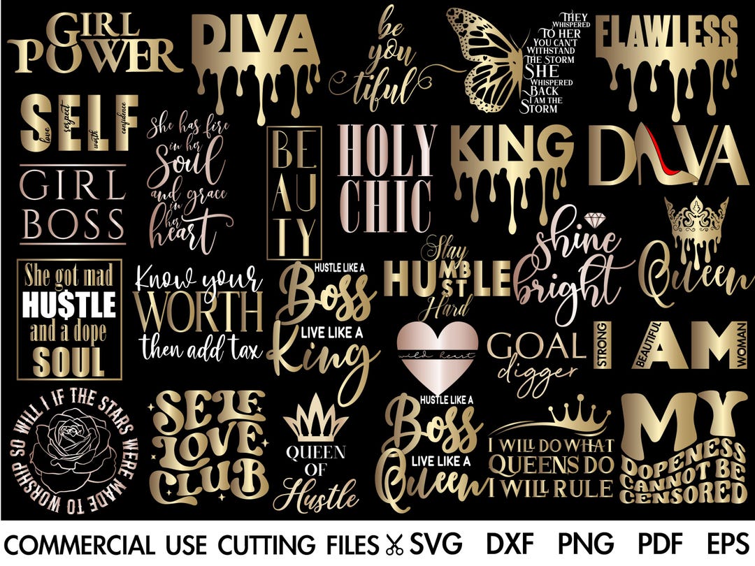 37 Inspirational Quotes SVG Bundle, Empower Svg, Strong Woman Svg ...