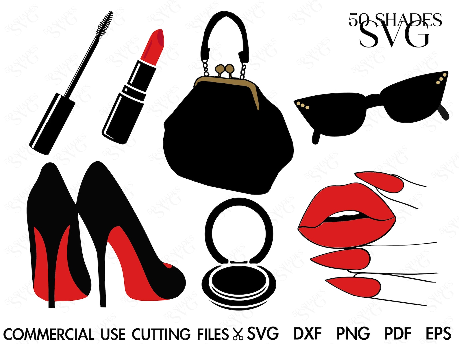Makeup SVG Bundle, Fashion Svg, Beauty Svg, Cosmetics Svg, Lipstick Svg ...