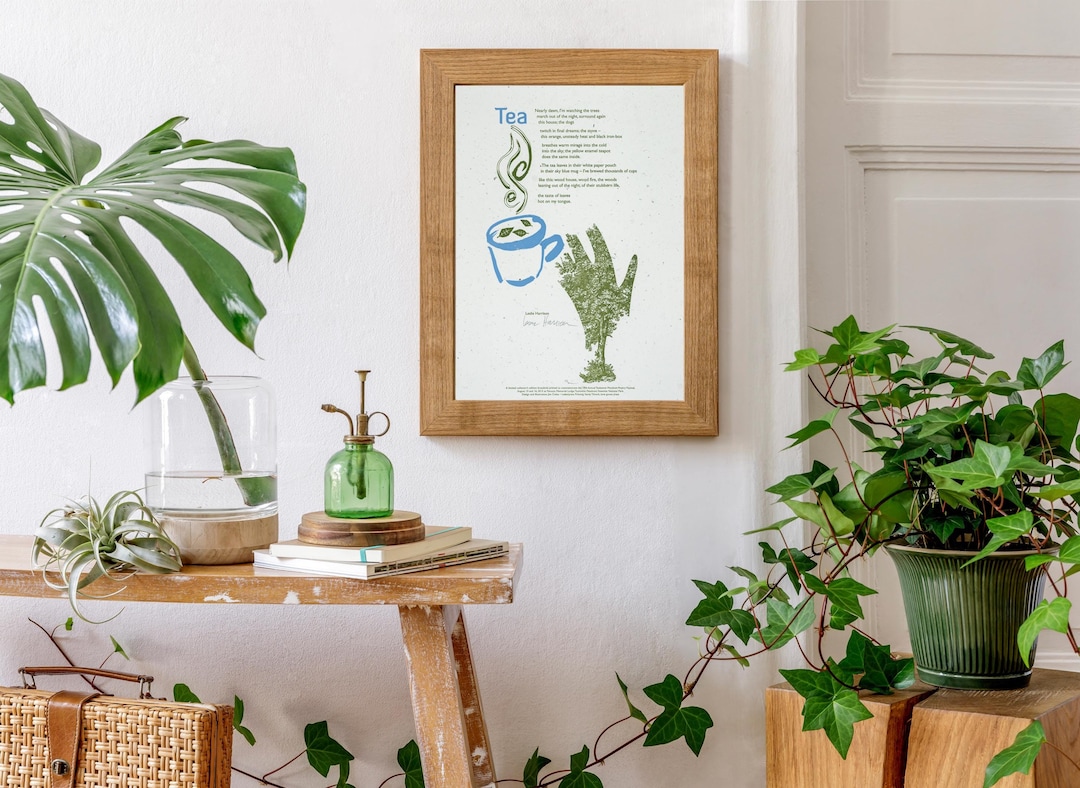 Letterpress Poetry Broadside — "tea" — by Poet Leslie Harrison, Art ...