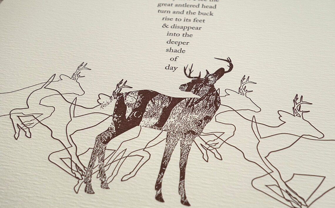 Letterpress Poetry Broadside Print — "homage to the Presence to the ...