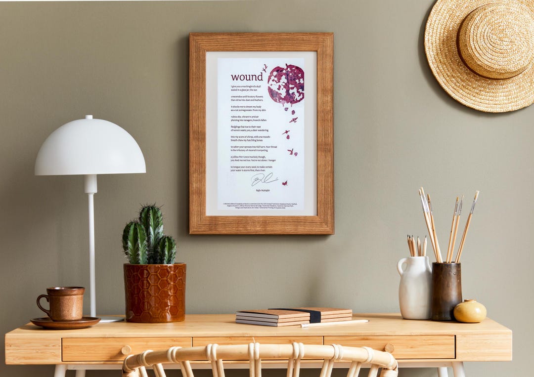 Letterpress Poetry Broadside Print — Art & Design by Jim Cokas, Poem by ...