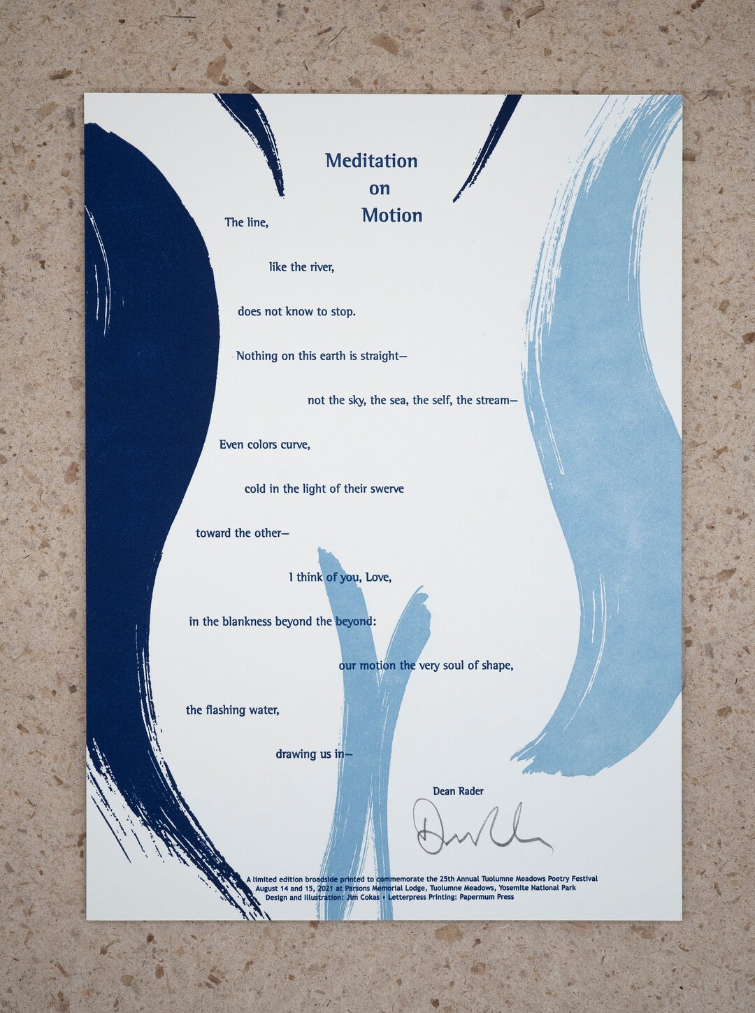 Letterpress Poetry Broadside meditation on - Etsy