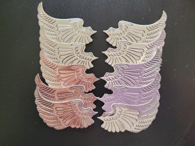 Die Cut Angel Wings, Silver Angel Wings, Crafting Angel Wings, Paper ...
