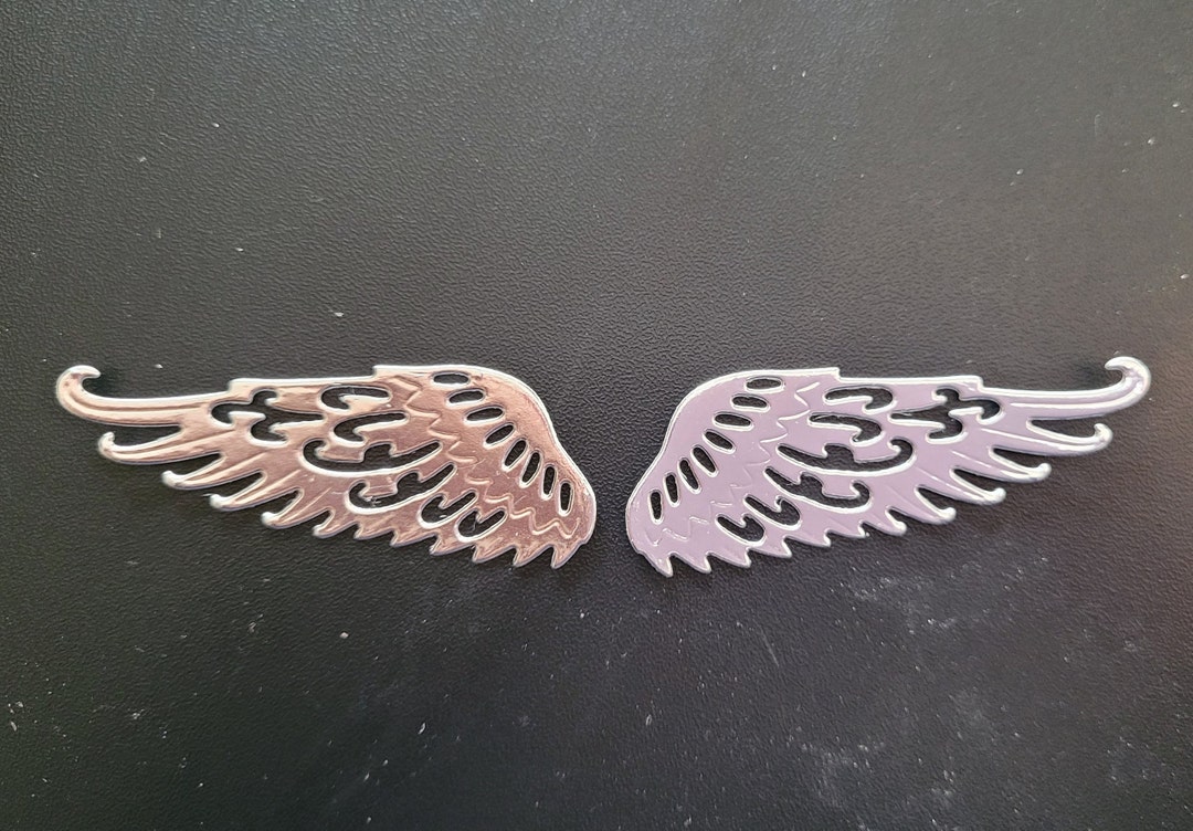 Die Cut Angel Wings, Silver, Crafting Angel Wings, Paper Angel Wings ...