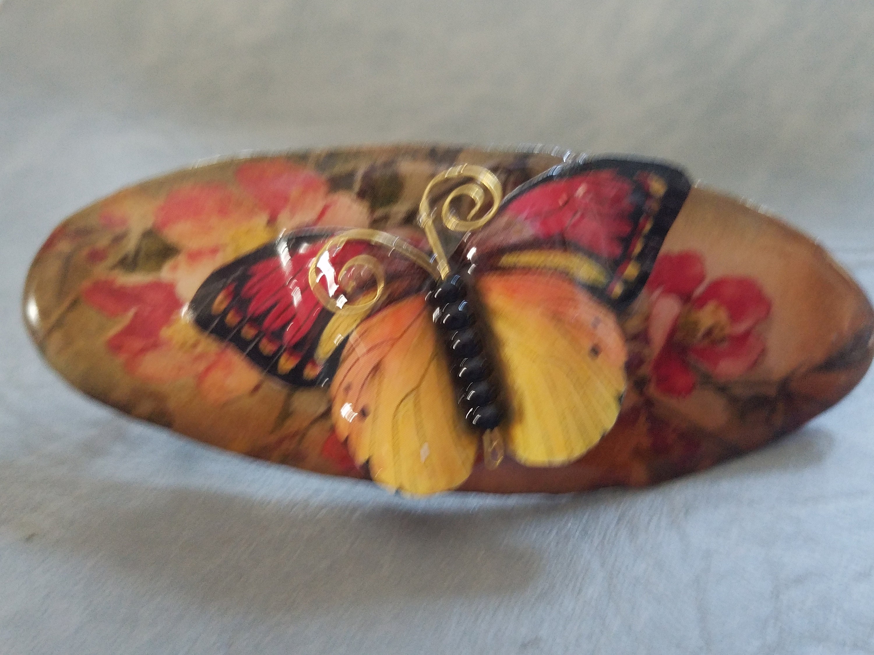 Extra Large Butterfly Barrette, Red,yellow - Etsy Canada