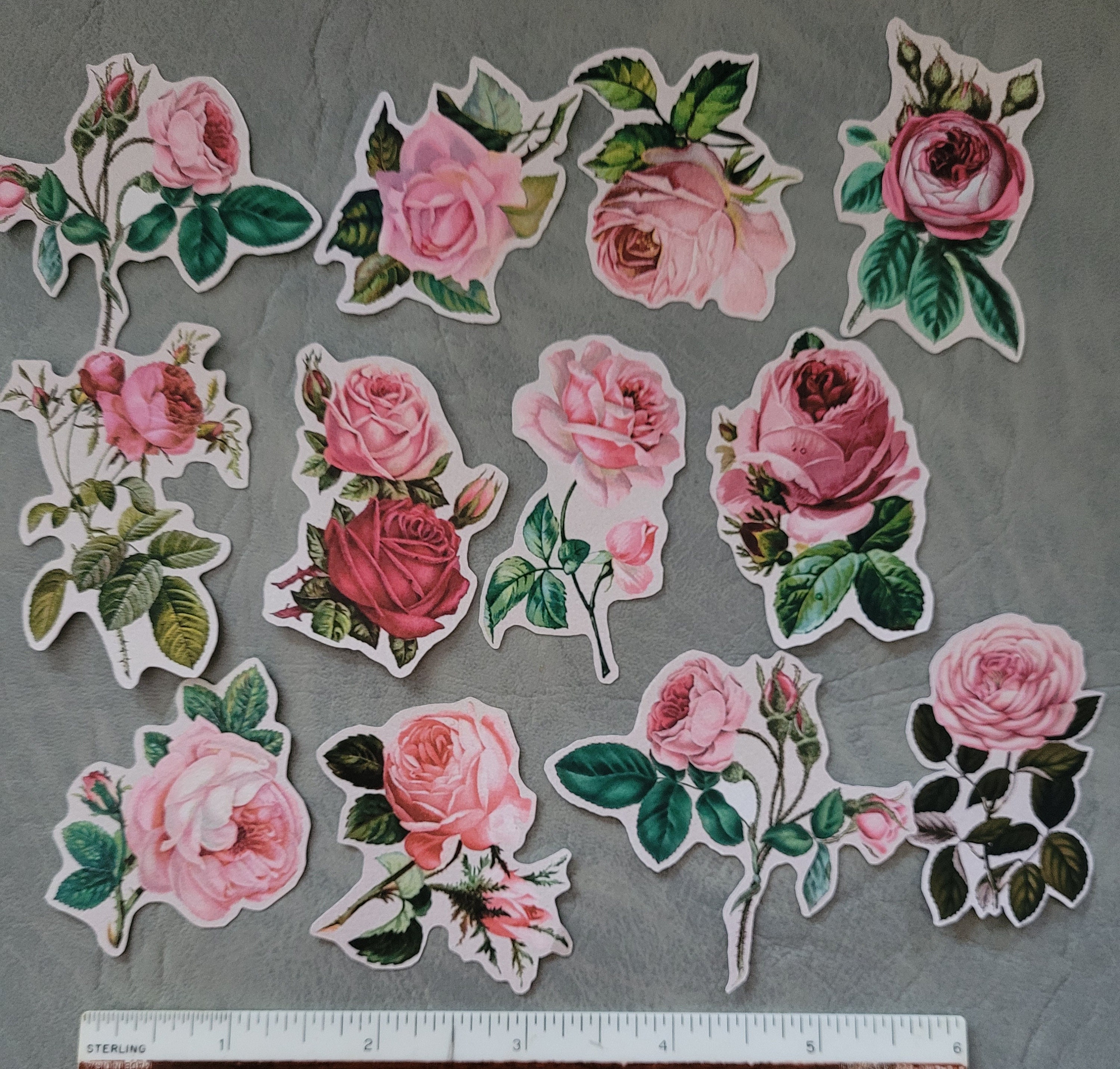 Ephemera, Pink Roses, Shabby Chic Ephemera, Pink Flowers, Paper ...