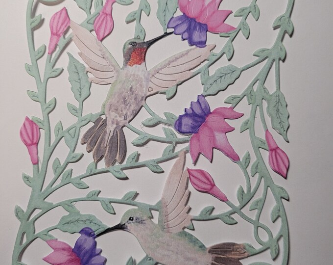 Die Cut Hummingbird Ephemera, Pre Cut Ephemera, Hummingbird Paper ...