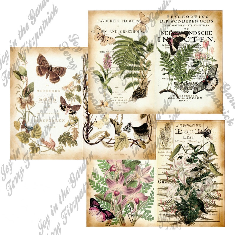 Vintage Flora 1, BOTANICAL, Printable Journal, Botanical Ephemera ...