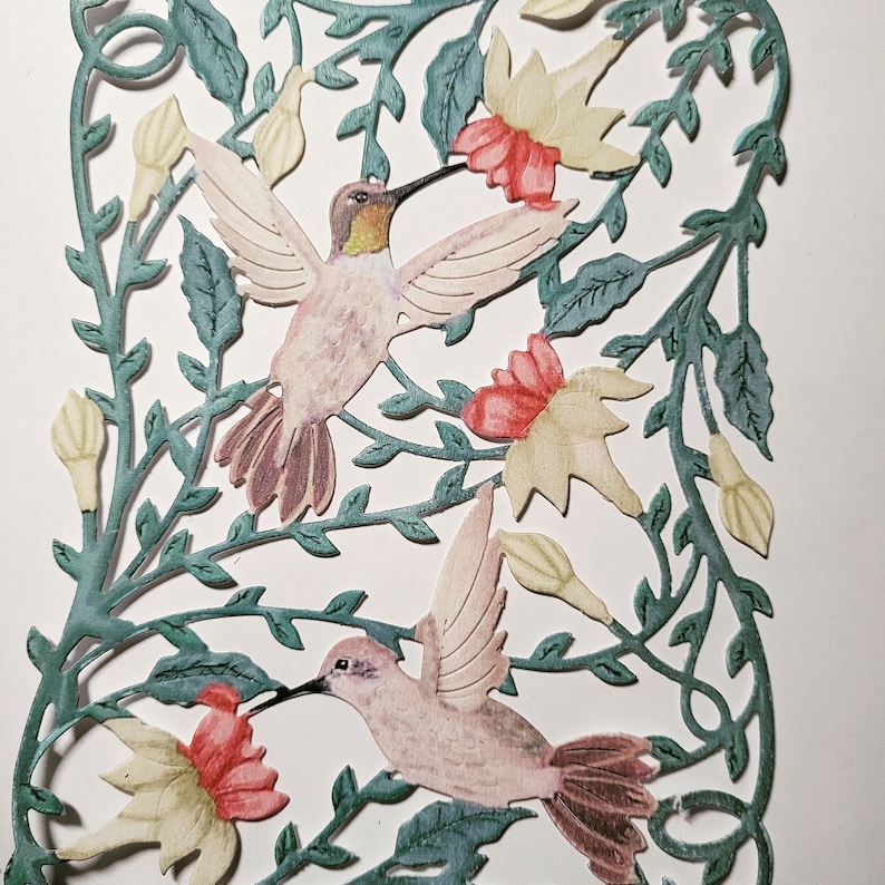 Die Cut Hummingbird Ephemera, Pre Cut Ephemera, Hummingbird Paper ...