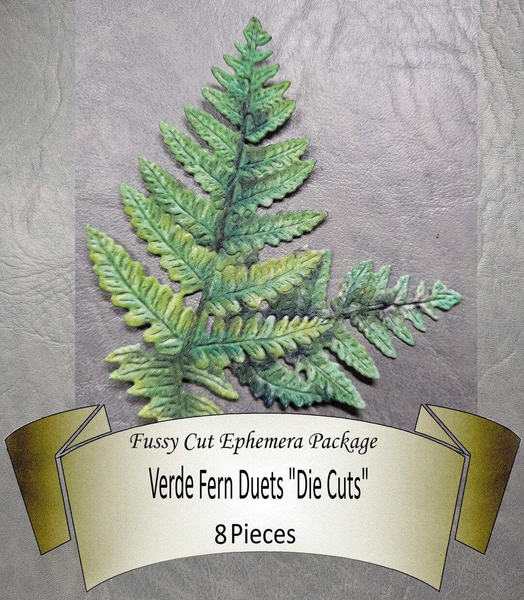Die Cut Ferns, Fern Duet Ephemera Set, Pre Cut Ephemera, Nature Cut ...