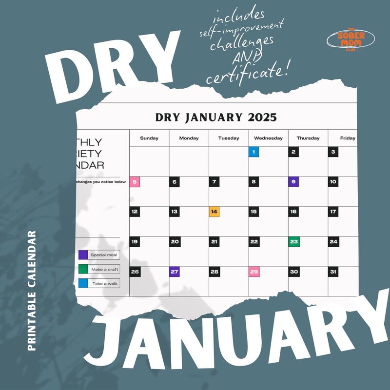 Dry January Calendar - Etsy