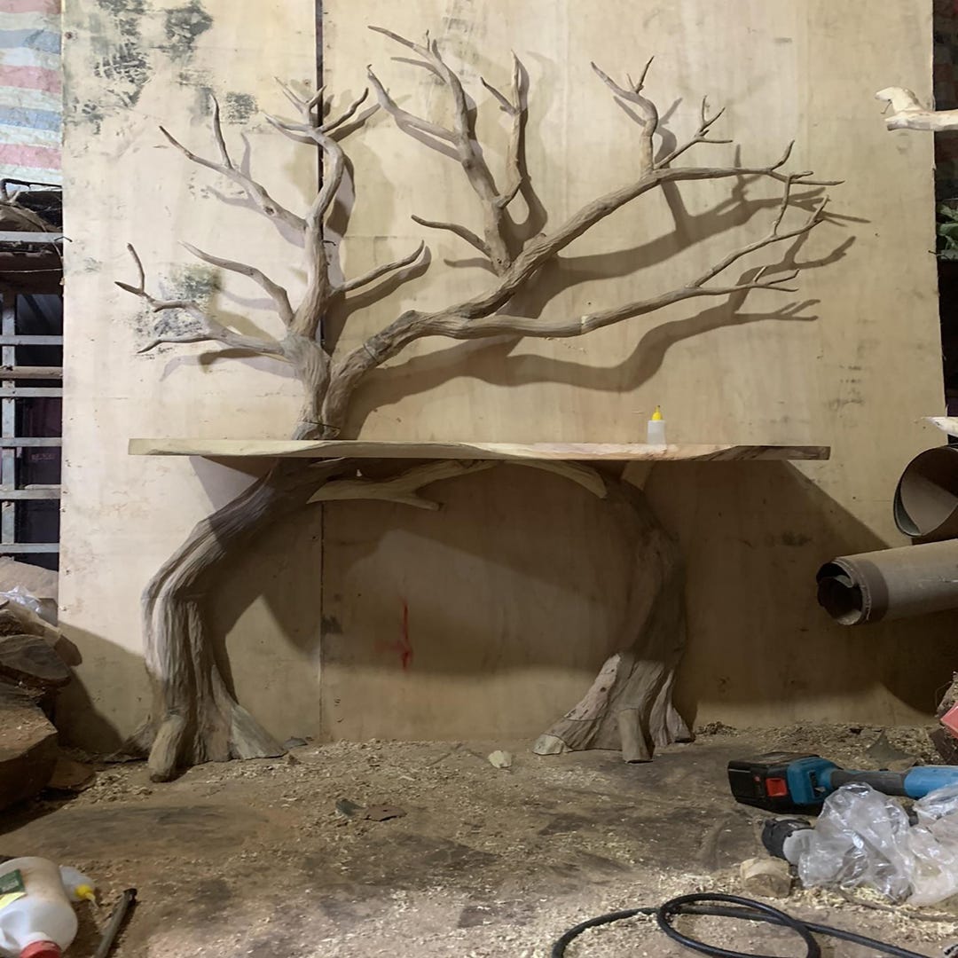 Tree-shaped Reading Table, 100% Handmade Table - Etsy