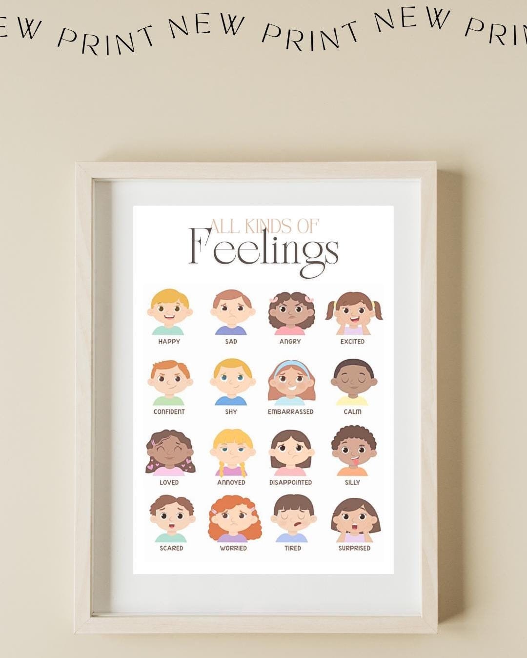 All Kinds of Feelings Feelings Poster Montessori Emotions Chart ...