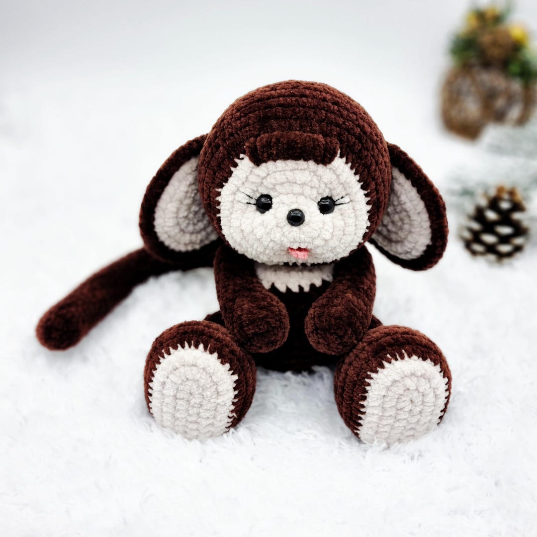 Crochet Monkey Pattern - Amigurumi Monkey Pattern - Stuffed Monkey Pattern - Crochet Monkey DIY ...