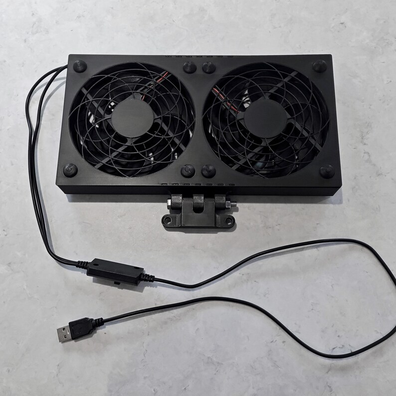 Sim Racing Face Cooling Fans VR - Fanatec Wheelbase Mount - Dual 120mm ...