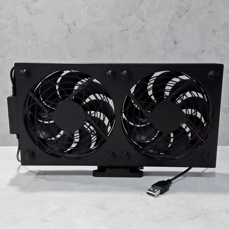 Sim Racing Face Cooling Fans VR - Fanatec Wheelbase Mount - Dual 120mm ...