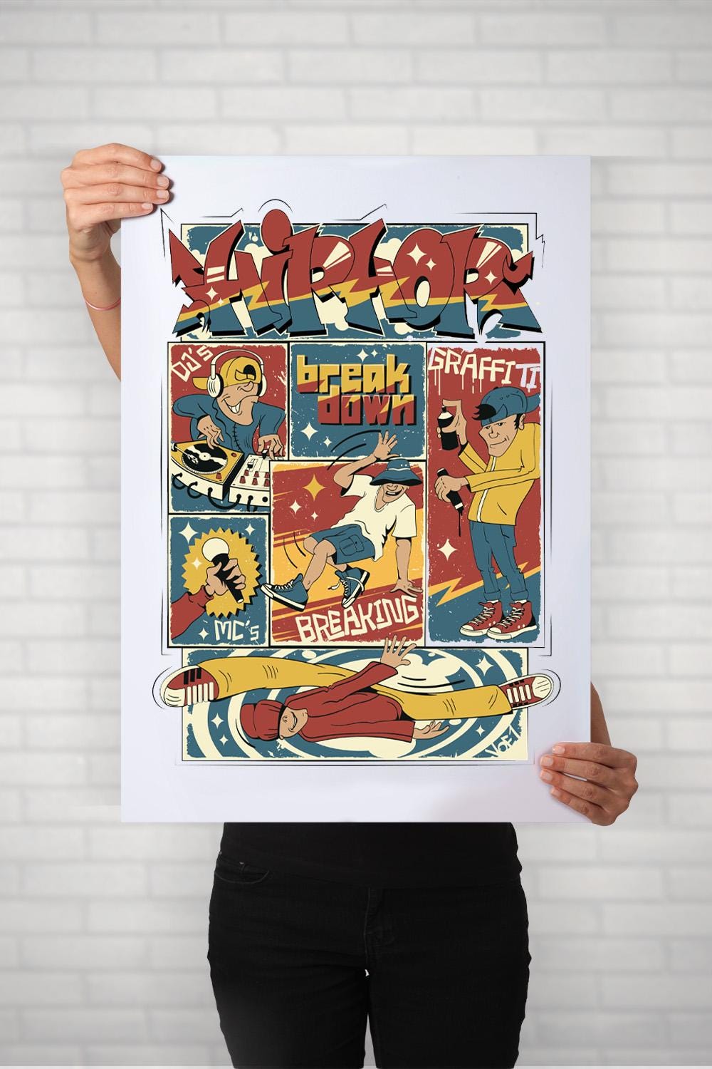 Vector Hip Hop Illustration, Vector Graphics for T-shirts, Vector ART ...